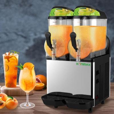 China 2 Tanks  20L Dual Restaurant Countertop Slush Machine Rotating for sale