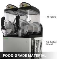 China 1100W 12L  2 Tank Stainless Steel Margarita Smoothie Frozen Drink Icee Slushie Maker for sale