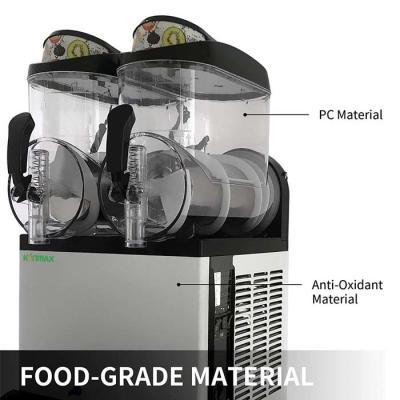 China 1100W 12L  2 Tank Stainless Steel Margarita Smoothie Frozen Drink Icee Slushie Maker for sale