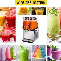 China 110V Commercial Slushy Machine 2x6L Soft Ice Cream Maker 1300W LED Display Automatic for sale