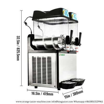 China R404A Dual Margarita Frozen Cocktail Slush Machine Macker for sale