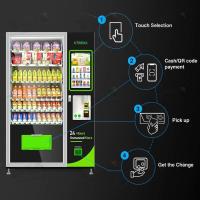 China 24 Hours Self Service Store Snacks And Beverage Combo Vending Machine 21.5 Inches Screen for sale