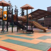 China Soft Anti Slip Sport Rubber Tiles Shock Absorbing For Outdoor for sale
