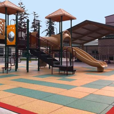 China Soft Anti Slip Sport Rubber Tiles Shock Absorbing For Outdoor for sale