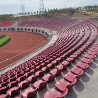 China HDPE Material Plastic Stadium Seating with 5 Years Warranty and Customized Color Options for sale