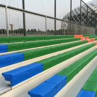 China Multi Color Aluminum Bleacher Bench With Plastic Seats Corrosion Resistant for sale