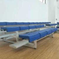 China 3 Rows Soccer Aluminum Stadium Seat Bleachers With Plastic Bucket Seat for sale