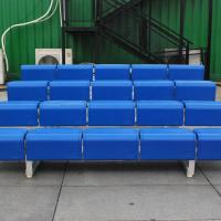 China 4 Rows Outdoor Aluminum Bleacher Seating With Plastic Seats for sale