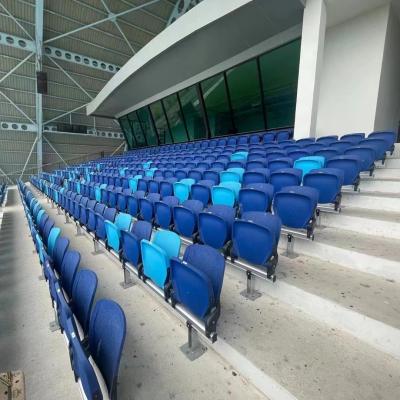 China Anti Aging Anti UV Fire Proof Plastic Stadium Chair for Fixed Stadium Seating and Bleacher Seats for sale