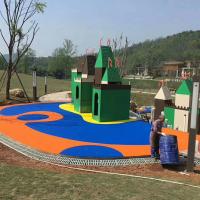 China Creative EPDM Rubber Gym Flooring With Red Blue Yellow Rainbow Color for sale