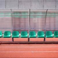 China 15 Seats Durable Outdoor Stadium Seating With Galvanized Steel Tube Material for sale