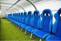 China Galvanized Steel Football Subs Bench with Shelter EN 12727 Certified and 4-12 Seats Customizable for sale