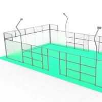 China Customized Green Padel Tennis Court With Smooth Surface And 1 Year for sale