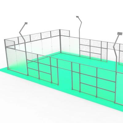 China Customized Green Padel Tennis Court With Smooth Surface And 1 Year for sale