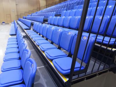 China Silver Aluminum Retractable Bleacher Seating with 200-500 People Capacity, 5 Years Warranty, and Easy Installation for sale
