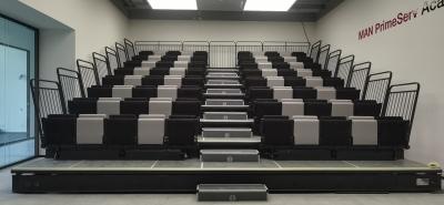 China Customized Width And Height Retractable Bleacher Seating Easy Installation Guaranteed for sale