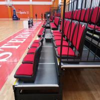 China Retractable Bleacher Seating with 5 Years Warranty, Optional Aisle, and 4-10 Rows for 200-500 People for sale