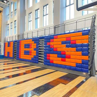 China Customized Width Foldable Retractable Bleacher Seating Silver 4 - 10 Rows for sale