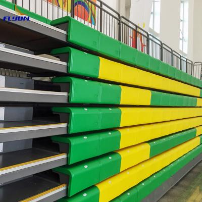 China Optional Handrail And Flooring Retractable Bleacher Seating For Personalized Seating Configurations for sale