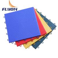 China Outdoor Indoor Courts Blue PP Tiles Sports Floor Temperature Resistant for sale