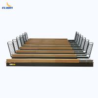 China New 4-10 Rows Retractable Bleacher Seating With  Wooden Bench And Customizable Height for sale