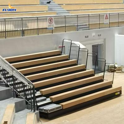 China 3-10 Rows Factory Directly High Standard Telescopic Bleachers with 5 Years Warranty and Steel Frame for sale