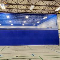 China Sports Hall Divider Net Electric Motorized Roll up Divider Curtains Sports Dividing Curtains for sale
