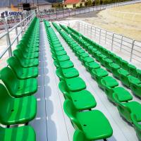 China Safty Metal Structure Steel Bleacher Seats Easy Install Stadium Aluminium Grandstand for sale