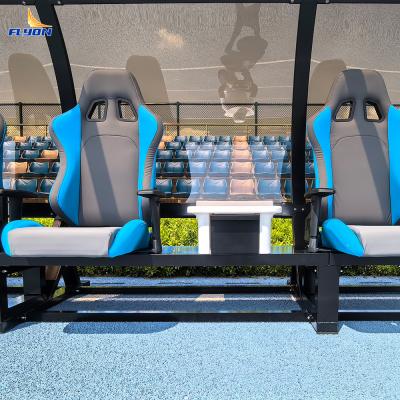 China Aluminum Portable Substitute Bench with Assemble Installation and 5 Years Warranty for Soccer Stadium Team Shelter for sale