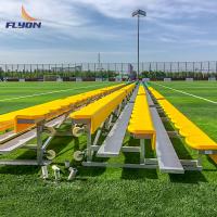 China Temporary Outdoor Aluminum Bleachers with Plastic Seats Easy to Install and Disassemble in 2250*1346*576mm Size and Customizable Colors for sale