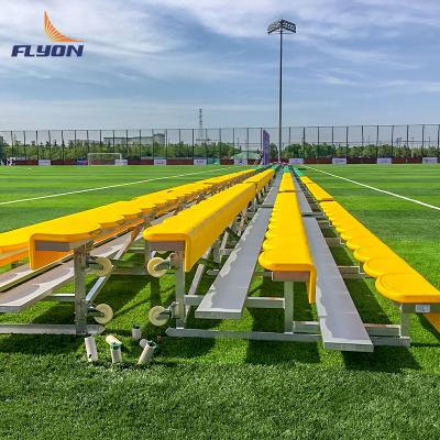 China Temporary Outdoor Aluminum Bleachers with Plastic Seats Easy to Install and Disassemble in 2250*1346*576mm Size and Customizable Colors for sale