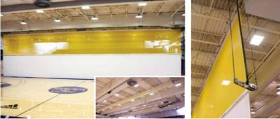 China High Strength Fabric Gym Divider Curtain with 5-8 Years Warranty and Electric Control System for sale
