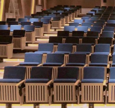 China Fabric Adjustable Armrest Leather Modern Theater Seating Seat For Auditoriums Cinemas for sale
