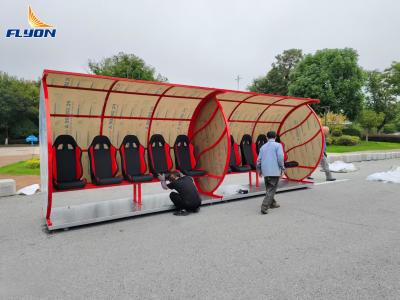 China Aluminum Portable Substitute Bench UV Protection Eco Friendly For Soccer Stadium Team Shelter for sale