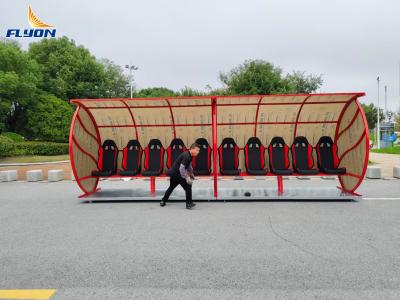 China Galvanized Steel Football Subs Portable Soccer Bench Customized Size For School Stadium for sale
