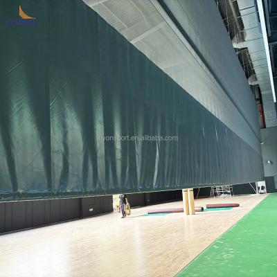 China Customizable Size High-Strength PVC Divider Curtain for Sports Hall with 7.5m/min Lifting Speed for sale