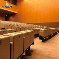 China Foldable Theater Seat with Adjustable Armrest and High-Quality Leather for Auditoriums and Cinemas for sale