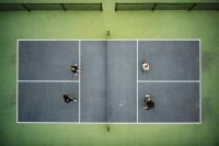 China EU Standard 44*20ft Portable Pickleball Court Mat with Anti-Slip Surface and Customized Line Painting for sale