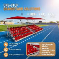 China Customizable Size Quick Installation Modular Design Portable Aluminum Stadium Seating Metal Grandstand for sale