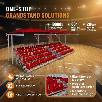 China UV Resistant Portable Outdoor Metal Bleachers with Quick Installation and Customizable Size for Stadium Seating for sale