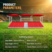 China UV Resistant Portable Outdoor Metal Bleachers with Quick Installation and Customizable Size for Stadium Seating for sale