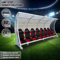 China Customizable Soccer Team Dugout with Weather-resistant PC Roof and 3-Year Warranty Portable Bench Shelter for sale