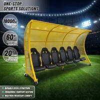 China Customizable Color Soccer Team Dugout with Weather-resistant PC Roof and 3-Year Warranty Portable Bench Shelter for sale