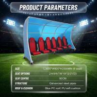 China Professional Football Substitute Bench with Galvanized Steel Frame and Customized Color Options - 3-Year Warranty Athletic Dugout for sale