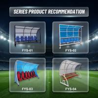 China Professional Football Substitute Bench with Galvanized Steel Frame and Customized Color Options - 3-Year Warranty Athletic Dugout for sale