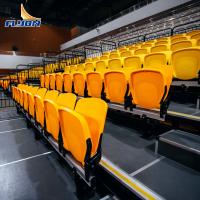 China Ergonomic Durable Retractable Bleacher Seating with Customizable Color for Indoor Gymnasium for sale