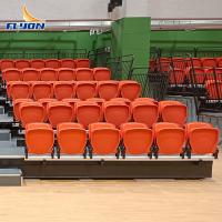 China Ergonomic Durable Retractable Bleacher Seating with Customizable Color for Indoor Gymnasium for sale