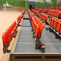 China Ergonomic Durable Retractable Bleacher Seating with Customizable Color for Indoor Gymnasium for sale