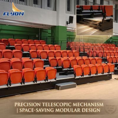 China Space Saving Telescopic Retractable Bleacher Seating Easy Installation Customizable Gymnasium Grandstand for sale