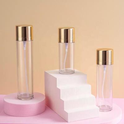 China Translucent 100ml PET Plastic Body Spray Bottle Round Serum 50ml 80ml for sale